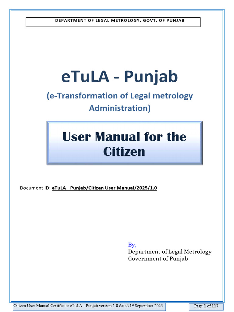 Citizen UserManual Certificate Punjab | PDF | Password | User (Computing)