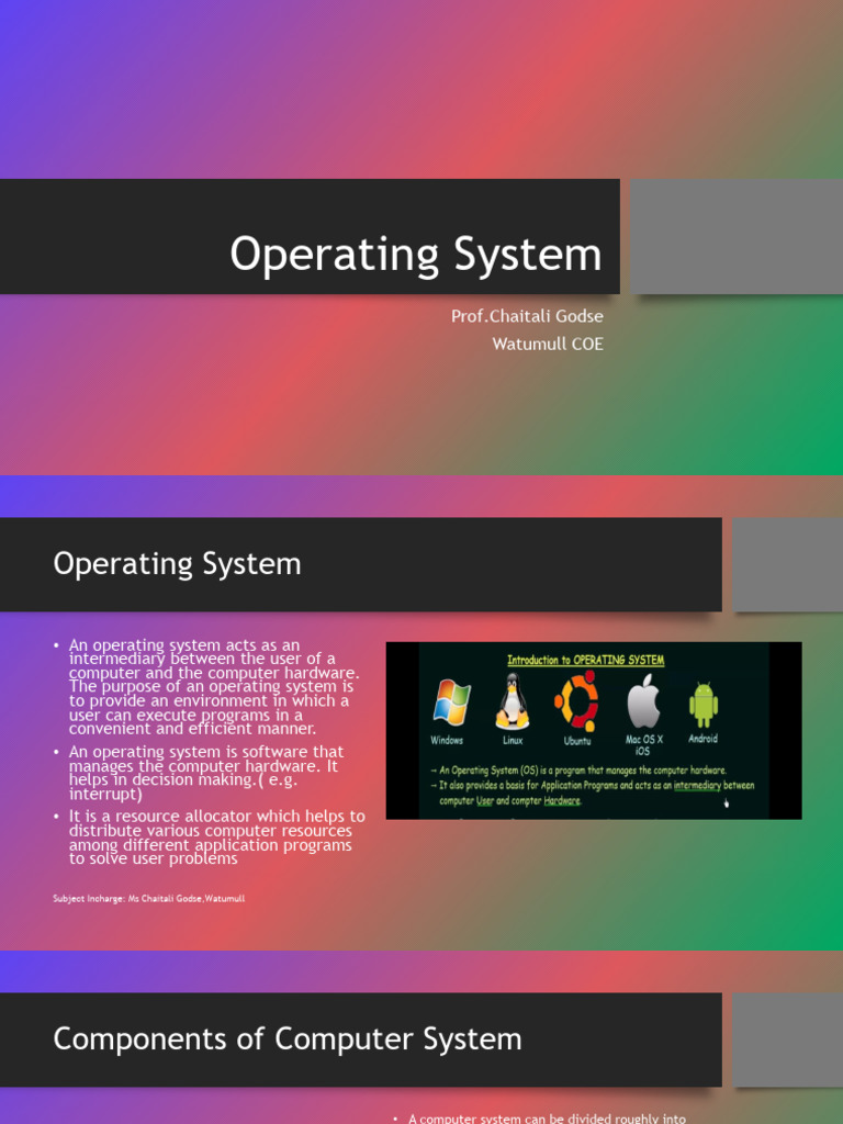 Overview of Operating Systems | PDF | Computer Cluster | Operating System