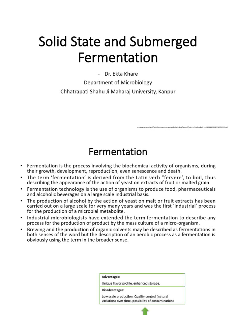 Fermentation Technology | PDF | Fermentation | Biology