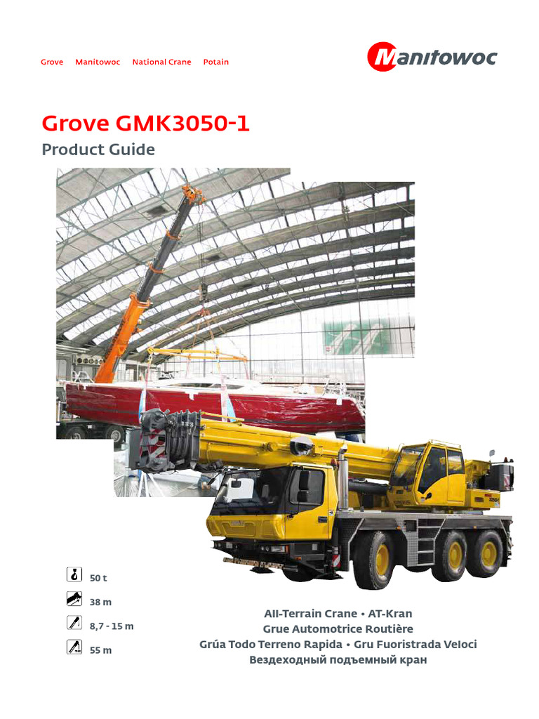 GMK3050 1 Spec MT en v2009 | PDF | Crane (Machine) | Brake