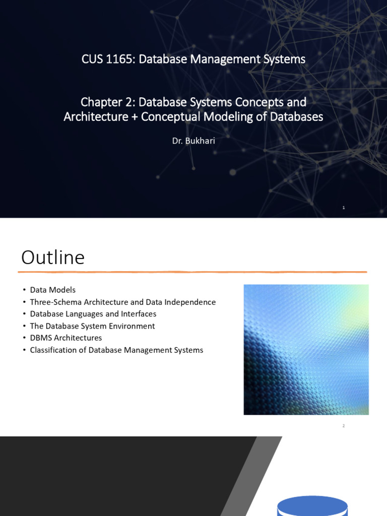 Week 2 - Database CUS 1165 FALL 2025 | PDF | Data Model | Databases