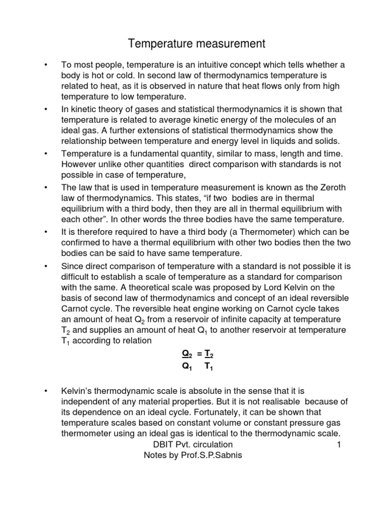 Temperature Measurement | PDF | Thermocouple | Thermometer
