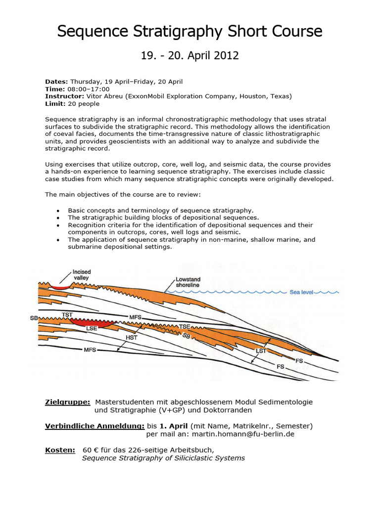 Sequence Stratigraphy Short Course 19-20 April 2012 | PDF