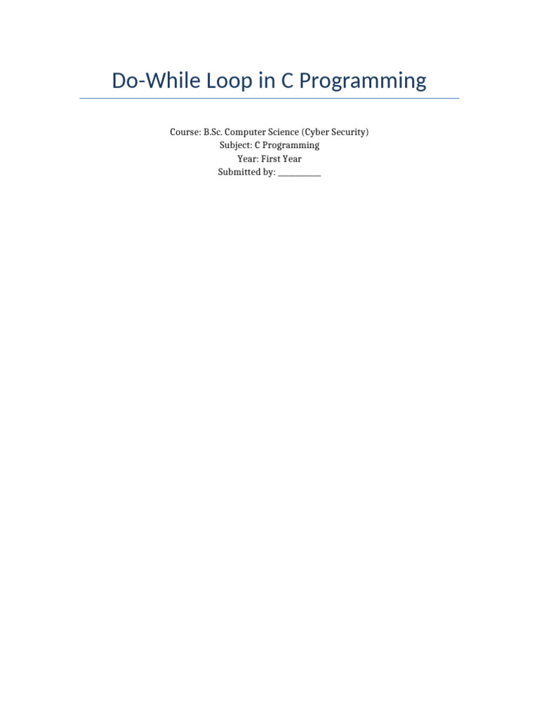 Do While Loop Complete Assignment | PDF | Control Flow | Software Development