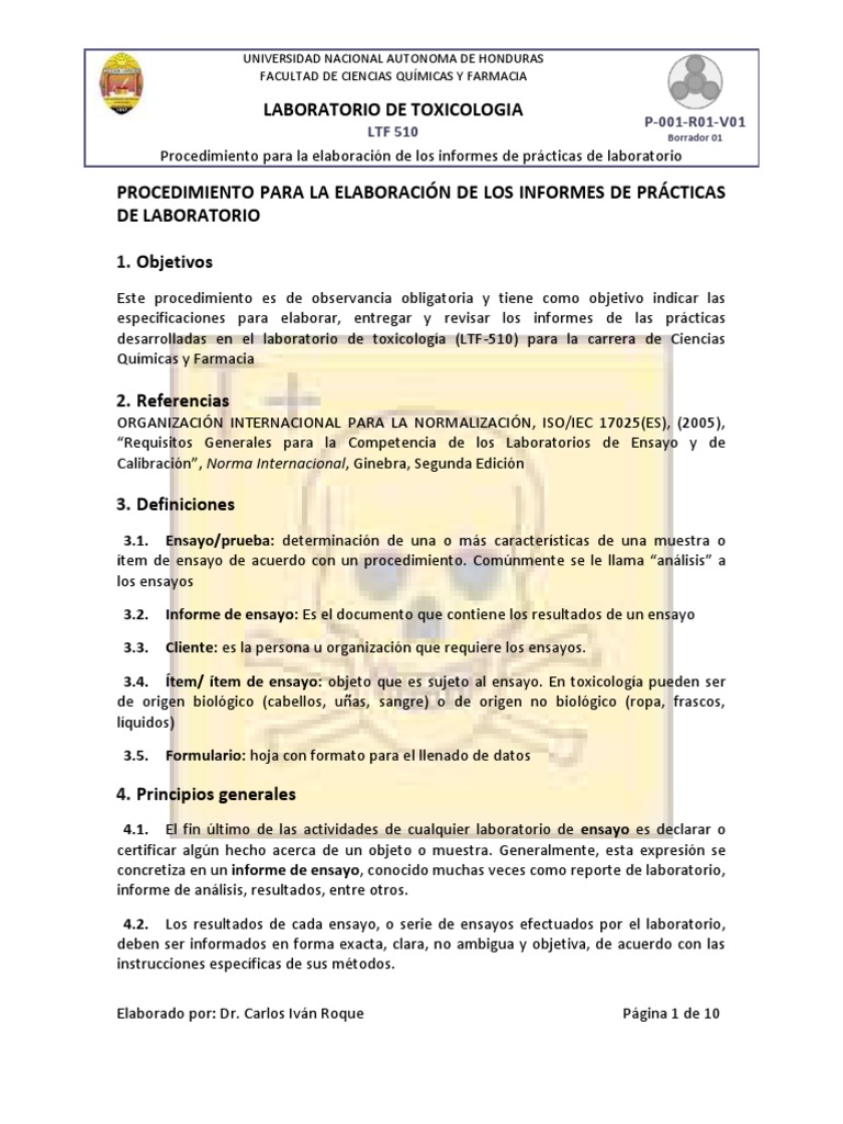 Como Hacer Un Reporte De Practica De Laboratorio - abstractor