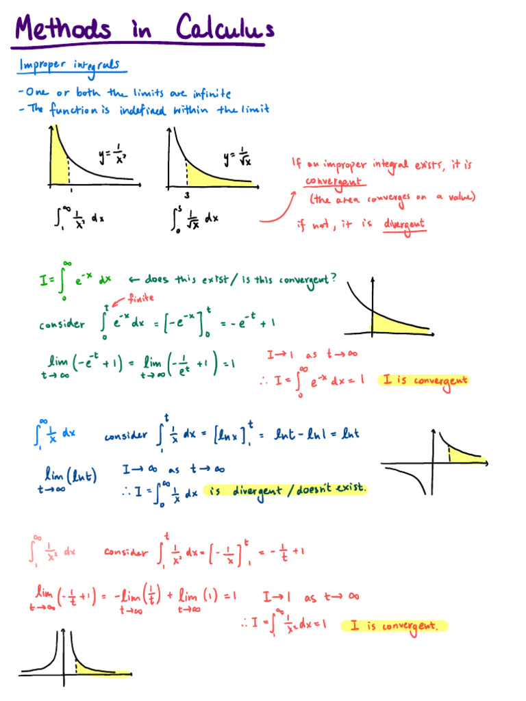 Understanding Improper Integrals and Convergence | PDF | Mathematical ...