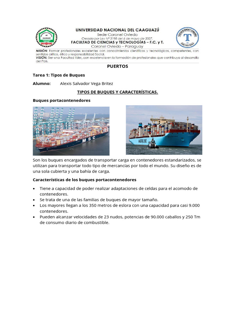 Tipos de Buques y Características | PDF | Remolcador | Barcaza