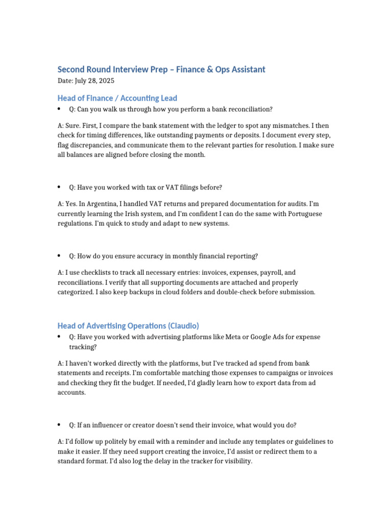 Second Round Interview Prep Echelon | PDF | Banks | Business
