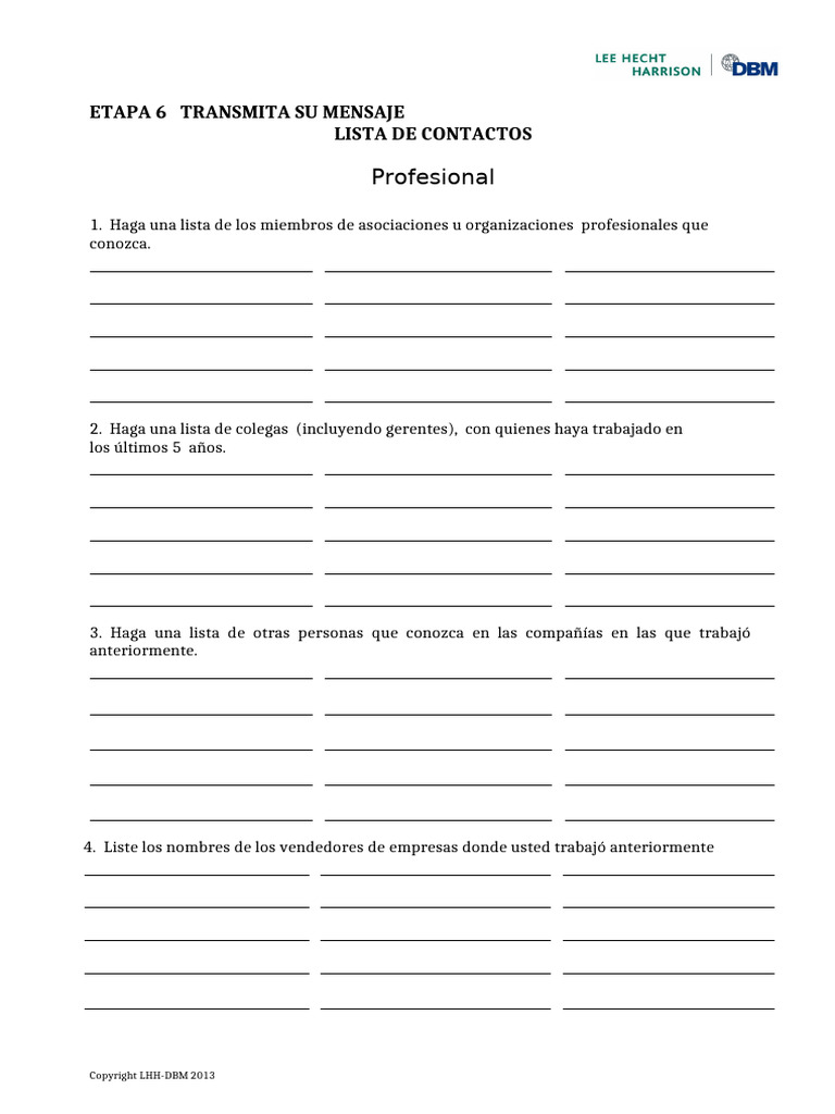 Cómo Crear una Lista de Contactos Efectiva | PDF