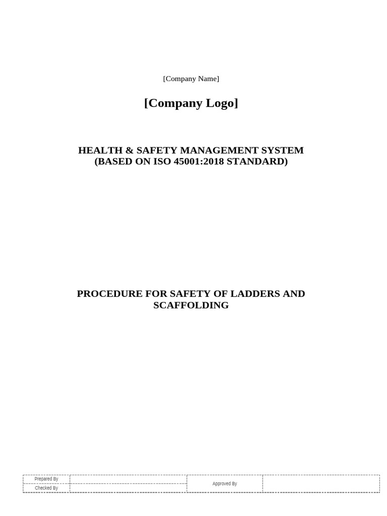 Ladder and Scaffolding Safety Procedure | PDF | Scaffolding | Ladder