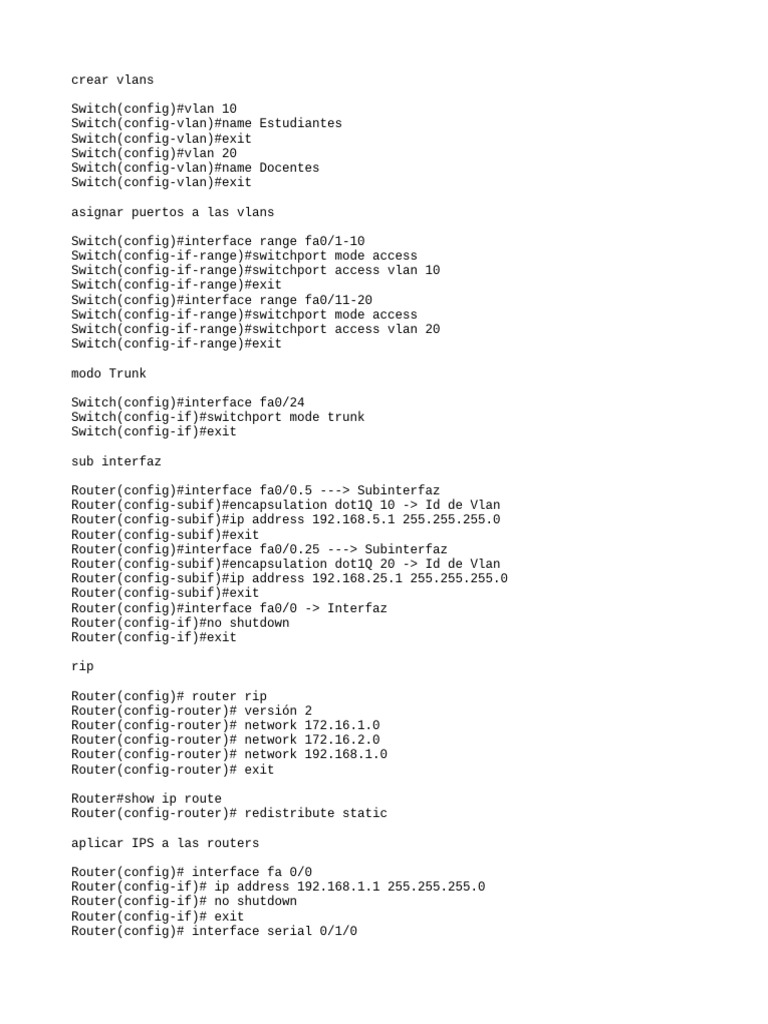 Crear Vlanssw | PDF | Router (Computing) | Networking Standards