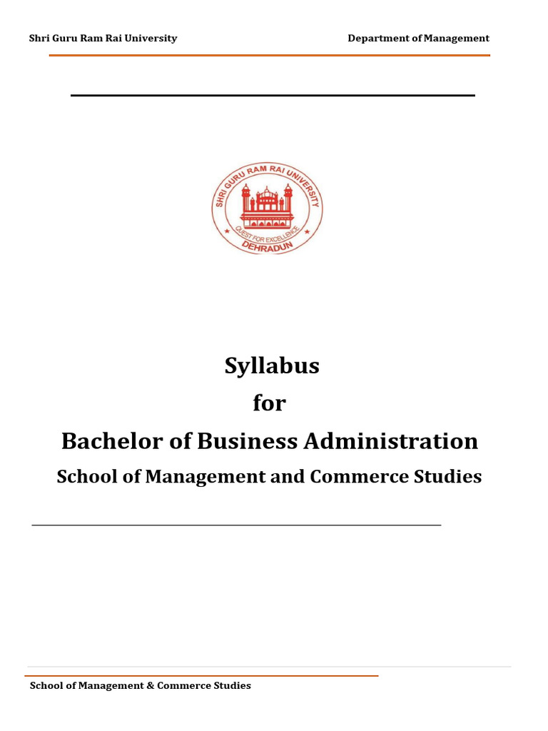 BBA Syllabus 2021 22 | PDF | Statistics | Cash Flow Statement