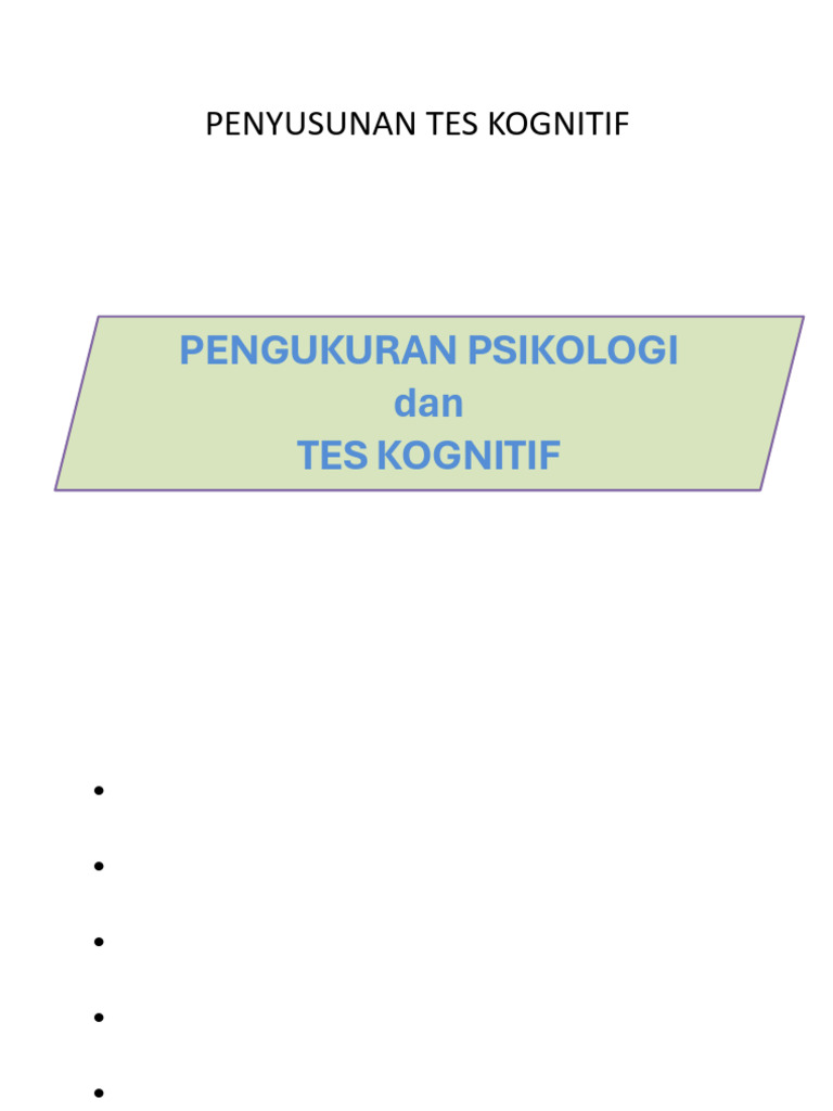 Pengukuran Psikologi dan Tes Kognitif | PDF