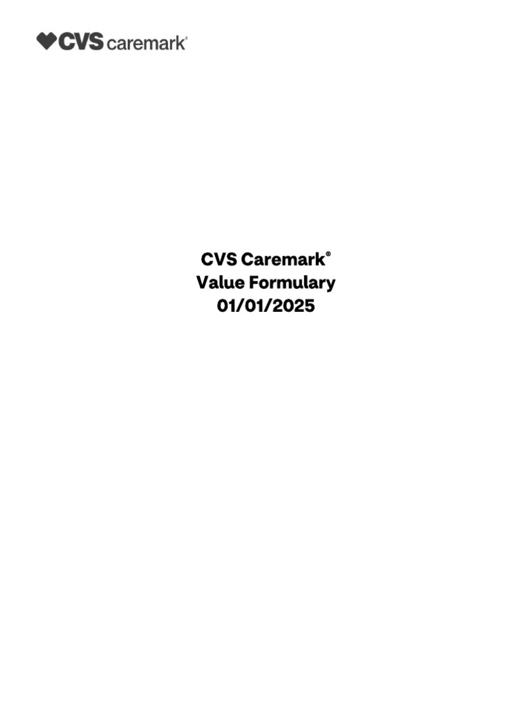 Cvs 2025 Formulary | PDF