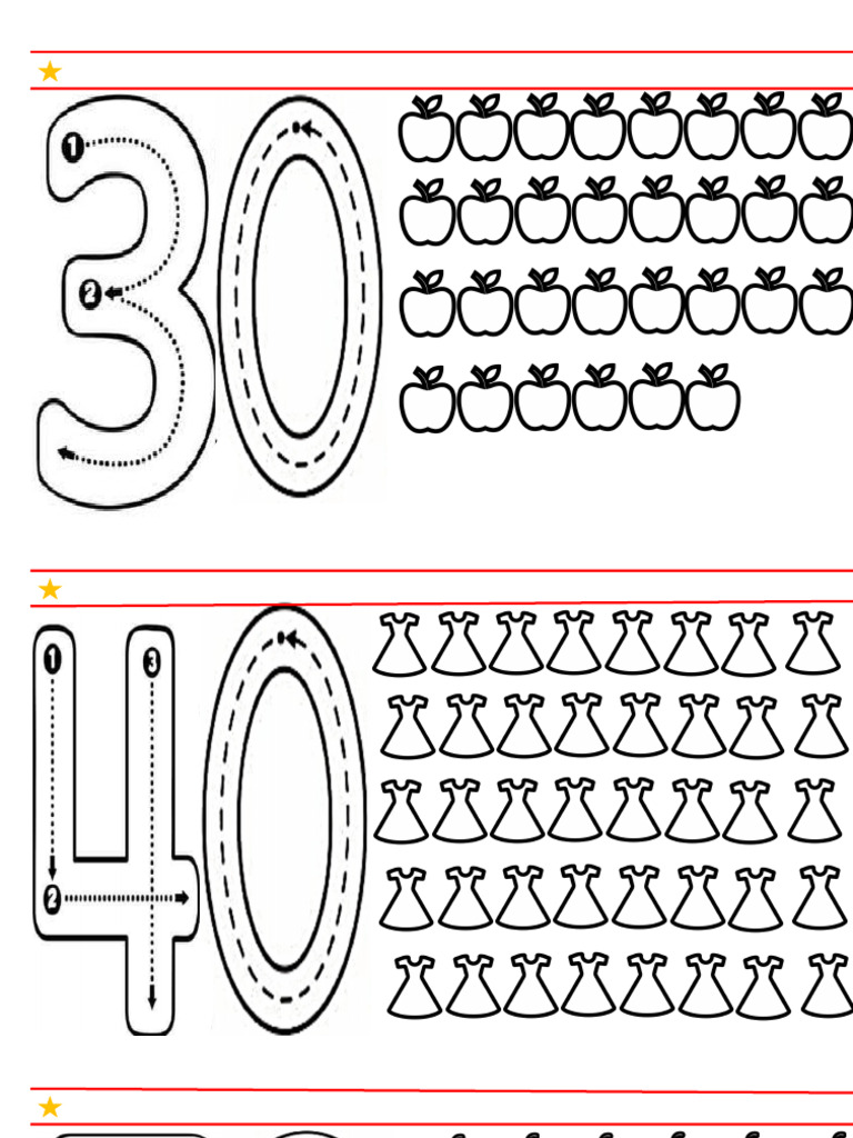 Formato Numeros Del 30 Al 100 | PDF