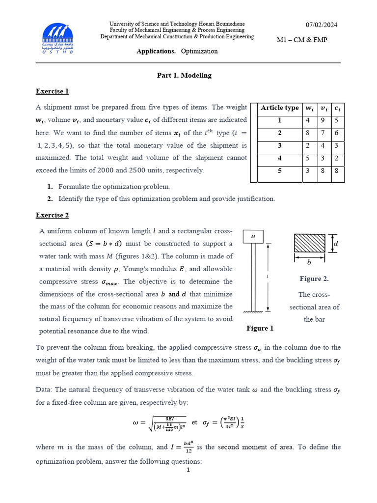 Modeling | PDF | Mathematical Optimization | Stress (Mechanics)