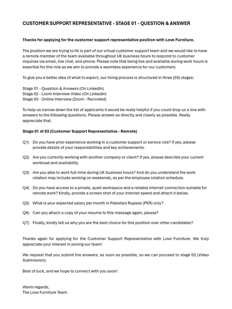 Stage 01 - Question & Answers (CSR-05) | PDF