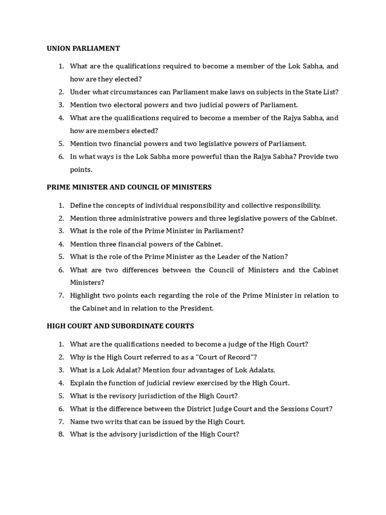 Civics Worksheet | PDF