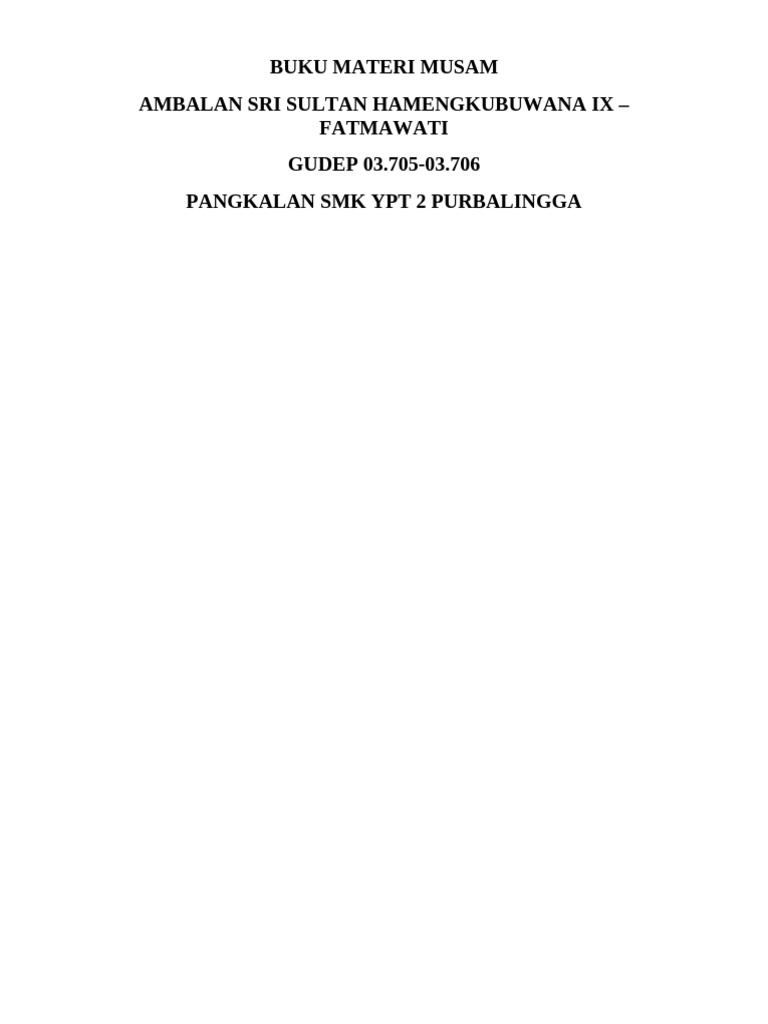 Buku Materi Musam Pdf