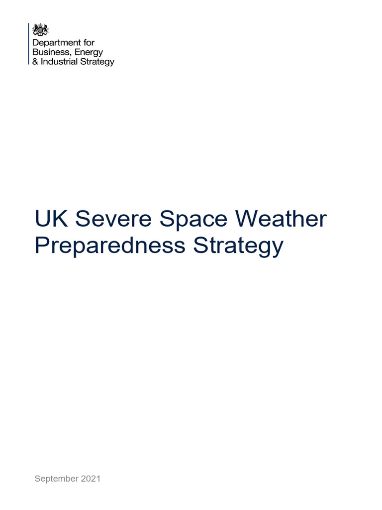 UK Space Weather Preparedness Strategy | PDF | Solar Wind | Space Weather