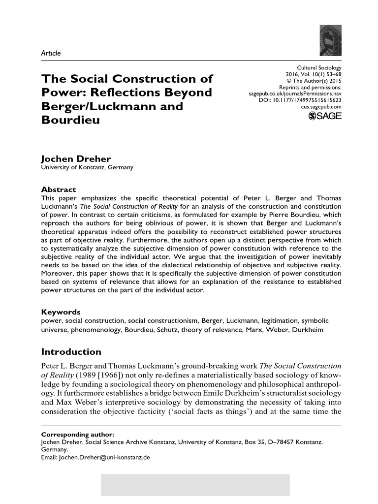 social-construction | PDF | Social Constructionism | Sociology