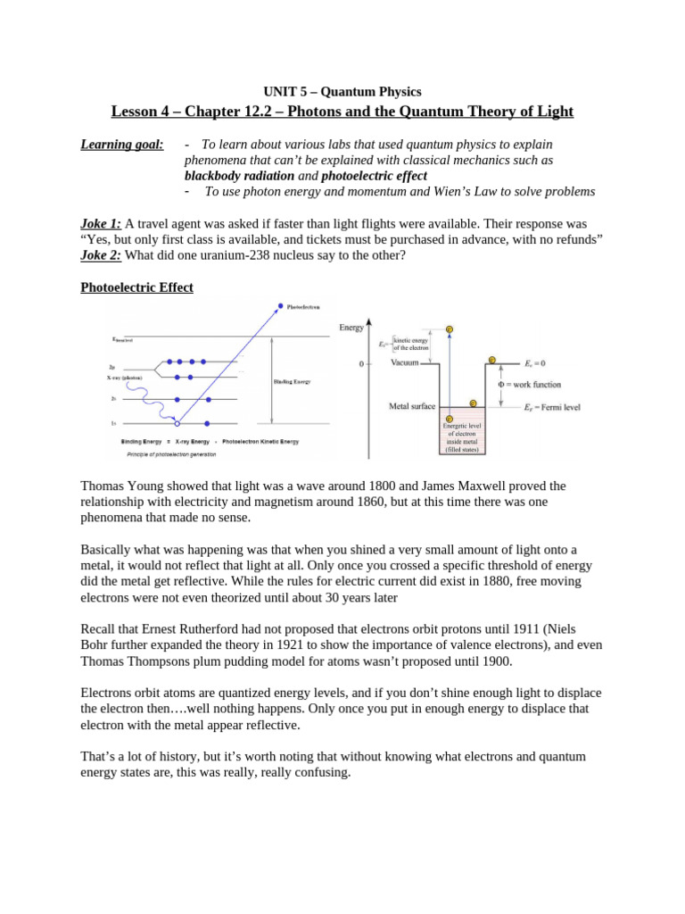 Quantum Physics: Photons & Light Theory | PDF | Photon | Light