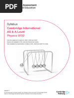 Cambridge A Level Physics 9702 Syllabus | PDF | Quark | Force