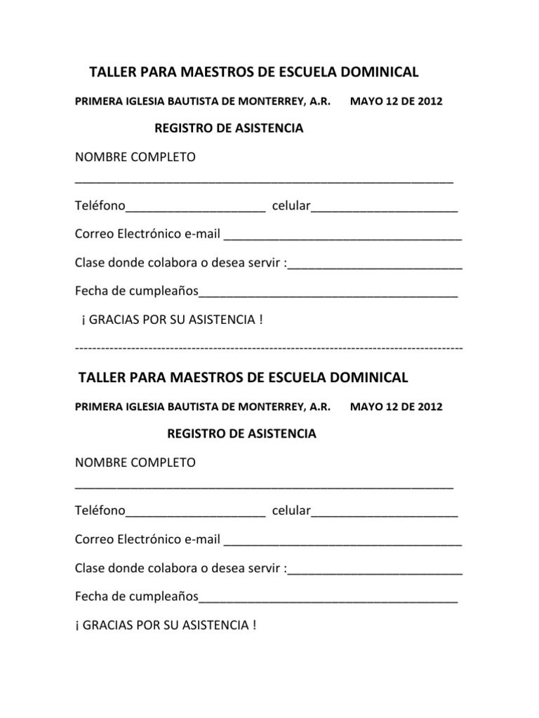 Taller para Maestros de Escuela Dominical | PDF