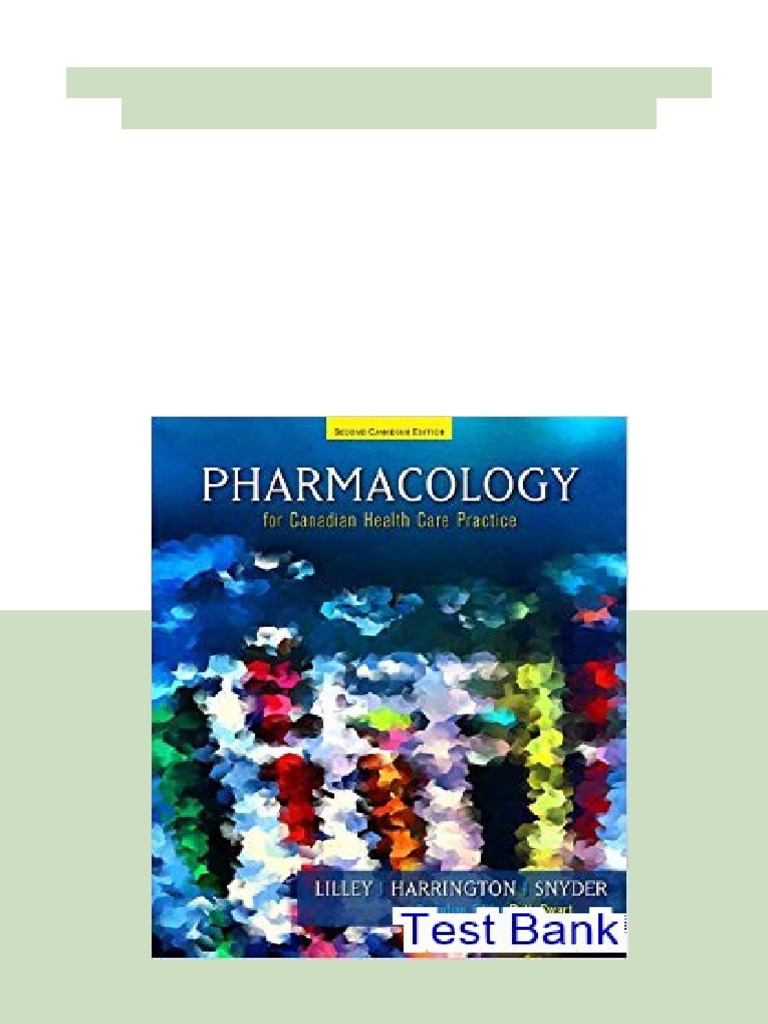 Pharmacology For Canadian Health Care Practice 2nd Edition Lilley Test ...