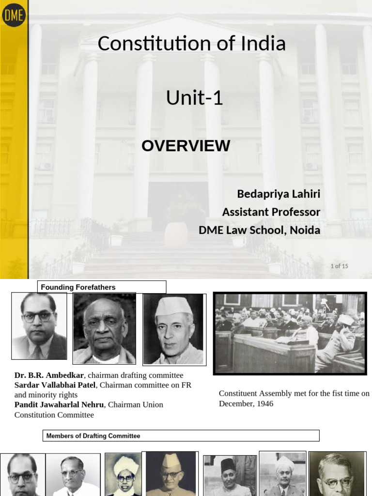Constitution UNIT 1 Overview | PDF | Governance | Civil Law (Common Law)