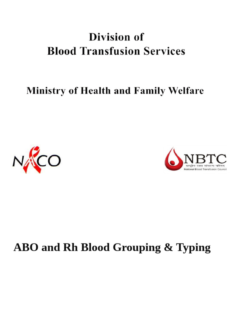 ABO and Rh Blood Grouping Overview | PDF | Blood Type | Allele