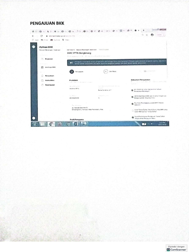 Pengajuan Bkk Pdf