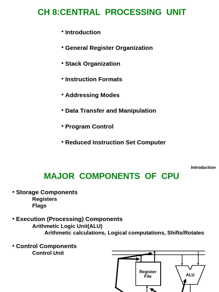 Ch8 Central Processing Unit | PDF | Central Processing Unit | Computing
