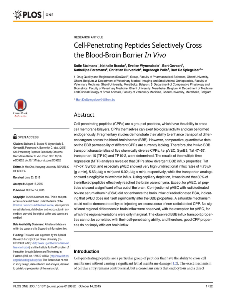 CPP and Barrera Hematoencefálica | PDF | Cell Biology | Molecular Biology