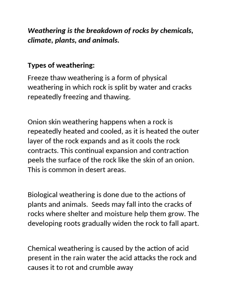 Geography Chapter 1 Notes | PDF | Erosion | Weathering