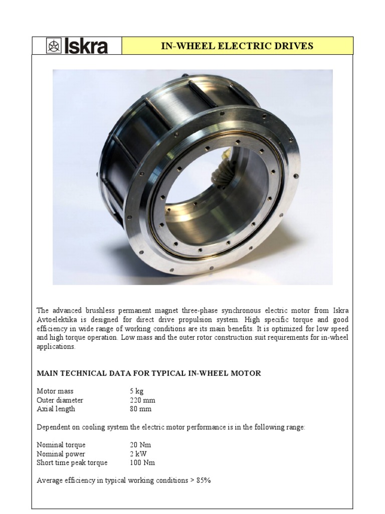 In-Wheel Motors for EVs | PDF | Technology & Engineering