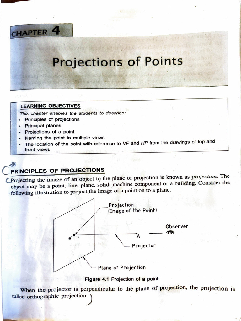 Unit-2, Chapter - 4, Projections of Points | PDF | Cartesian Coordinate ...