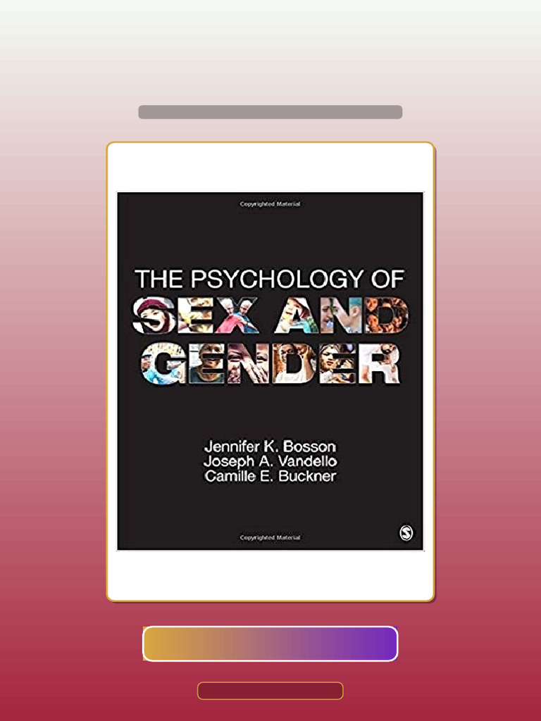 The Psychology of Sex and Gender Get It Now | PDF | Psychology ...