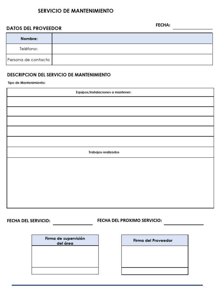 Hoja de Reporte Servicio | PDF