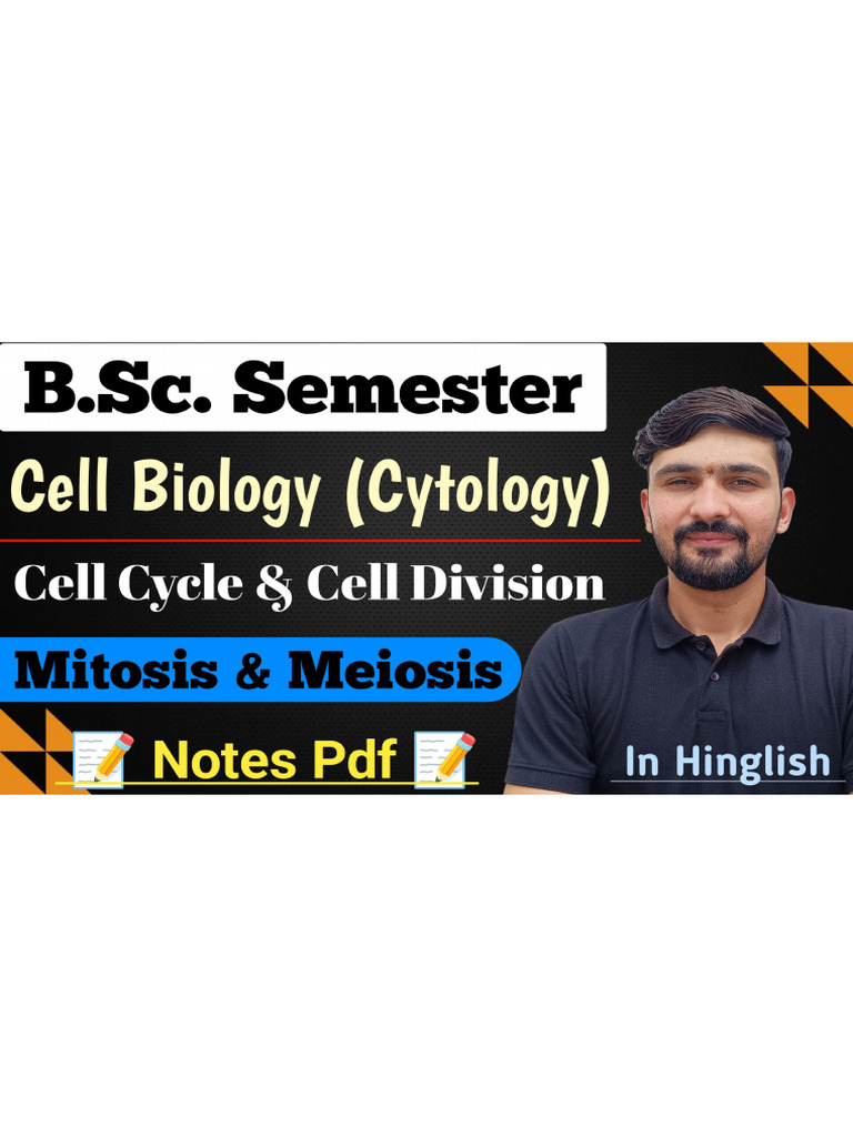 Cell Cycle & Cell Division Notes English by Dadhich Sir | PDF