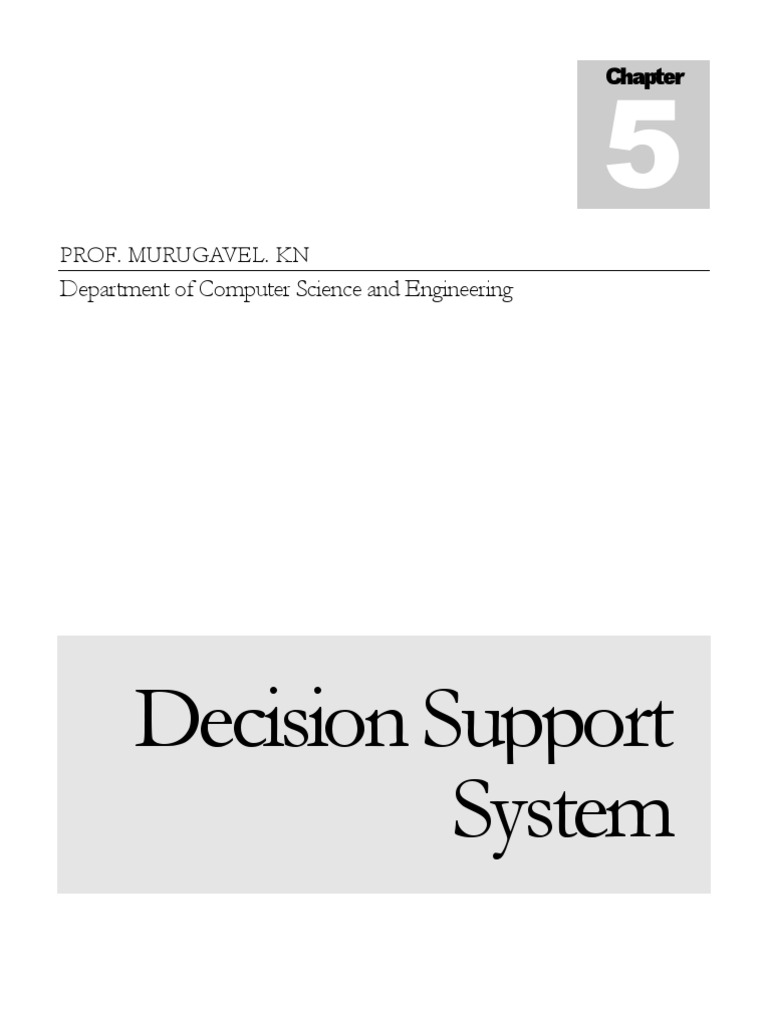 Chapter-5 Decision Support System | PDF | Artificial Intelligence ...