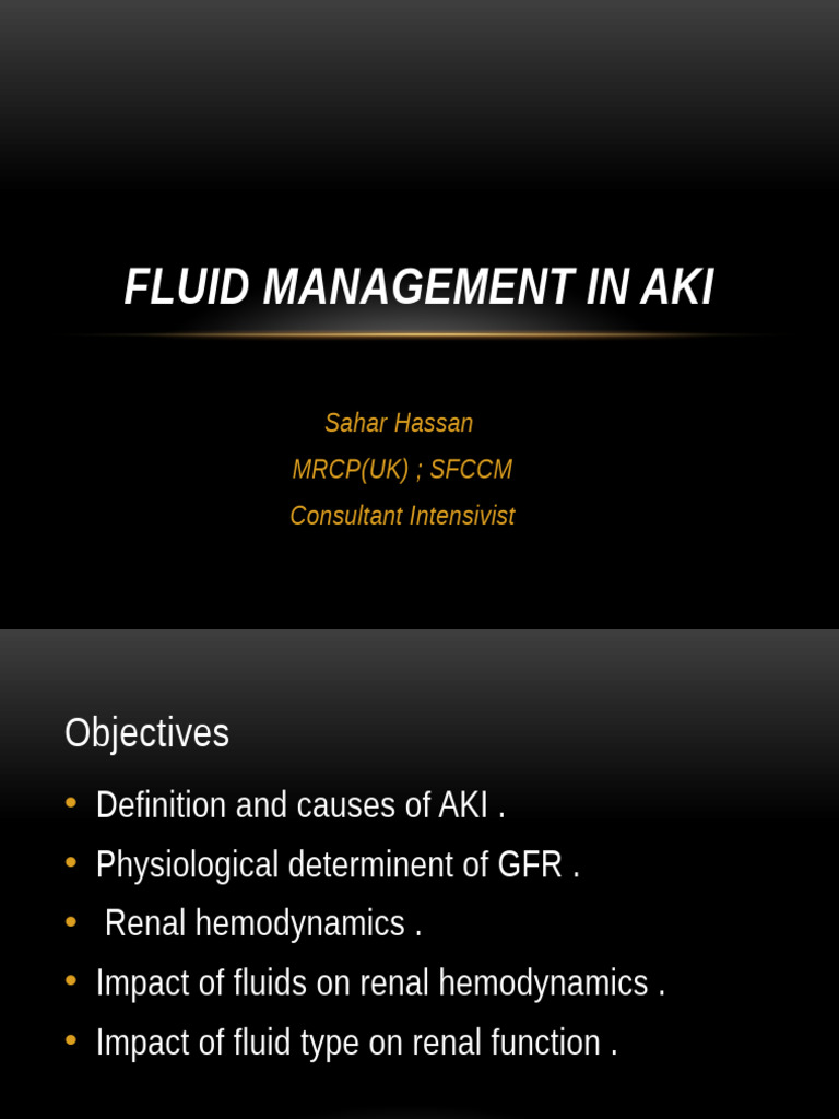 Fluid Management in Aki | PDF | Kidney | Hemodynamics