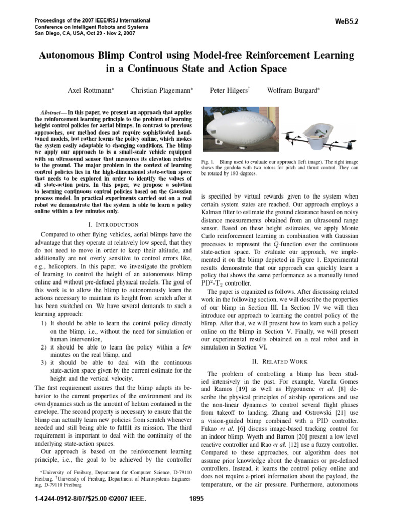 Autonomous Blimp Control Using Model-Free Reinforcement Learning in A ...