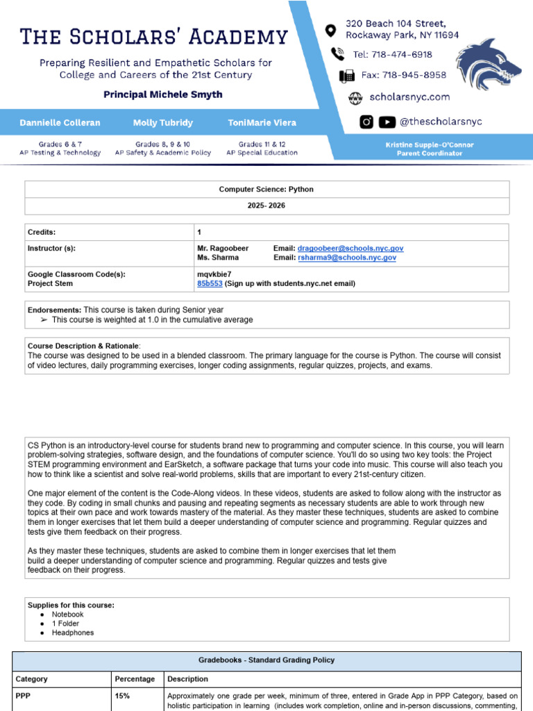 Grade 12 CS - Python Syllabus 2025-2026 | PDF | Computer Programming | Internet