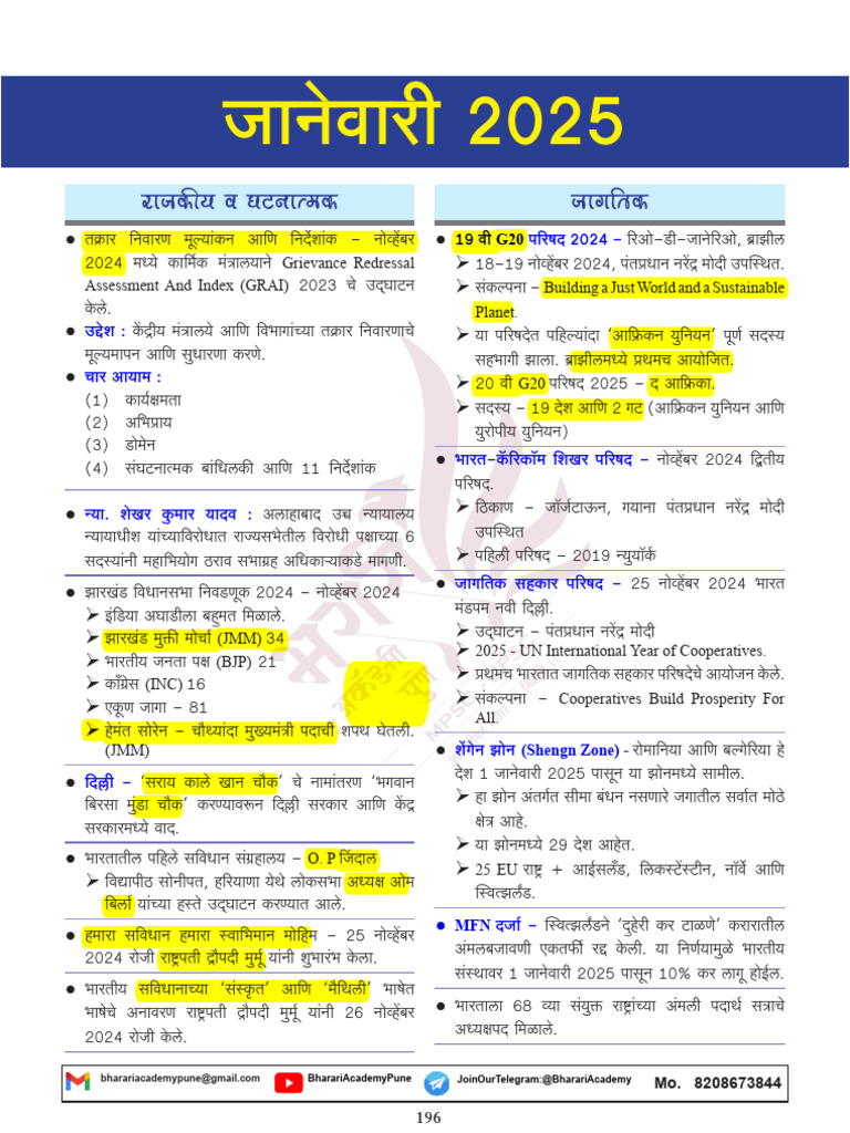 Mpsc Jan-April Current Merged | PDF