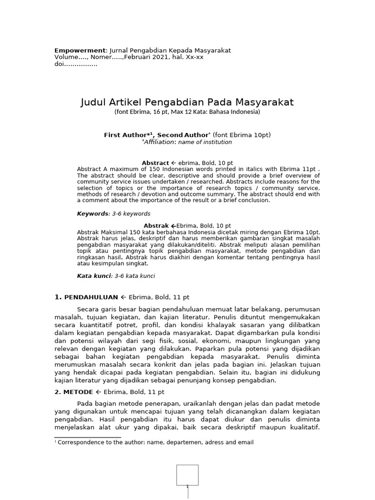 Template Empowerment, Revisi 2023 | PDF
