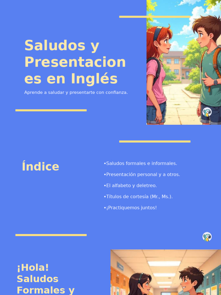 Saludos y Presentaciones en Inglés | PDF