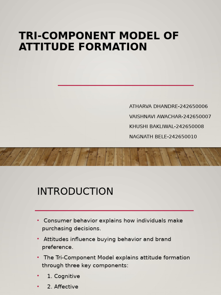 Tri Component Model Presentation | PDF