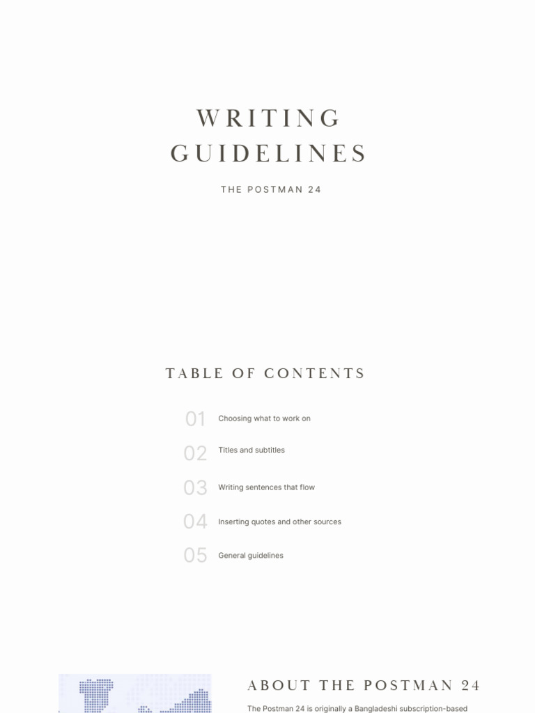 Postman 24 Writing Guidelines | PDF | Statistics | Economies