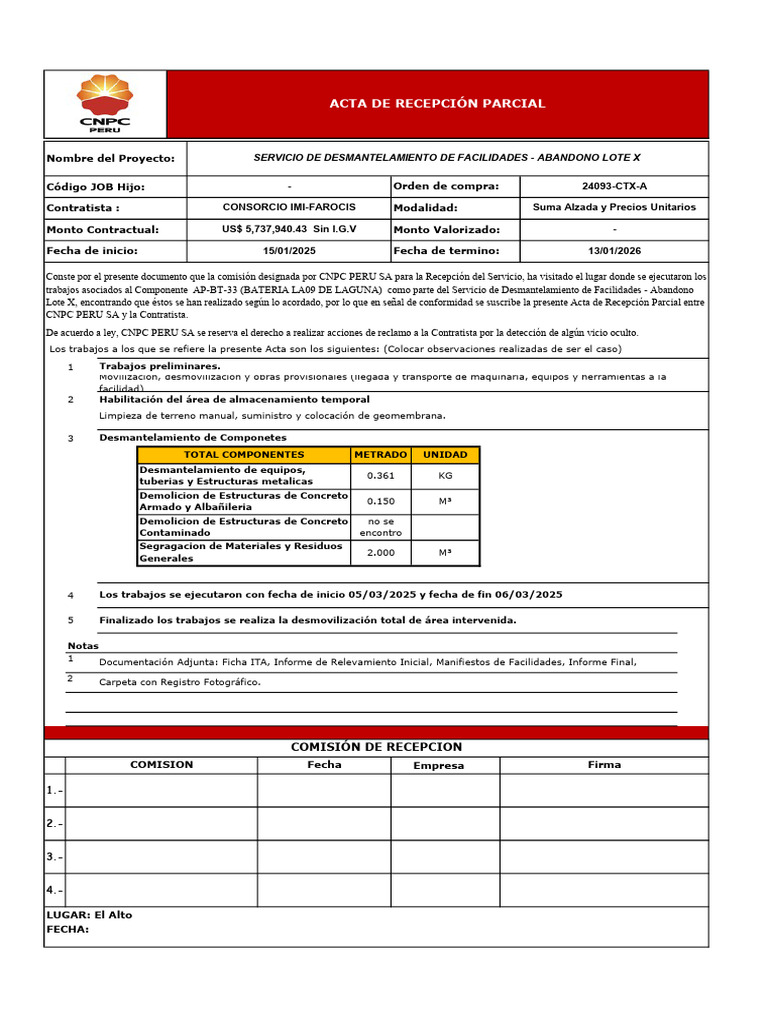 Modelo de Acta | PDF